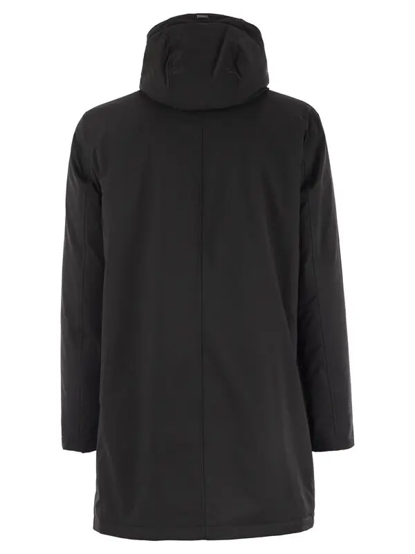 Herno Hooded Cotton Jacket - Black