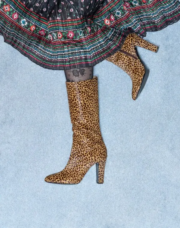 Valentino Garavani Hotty Boot In Pony-effect Calfskin - Brown