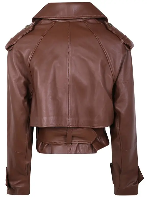 Zimmermann Hypnotic Leather Crop Trench Jacket