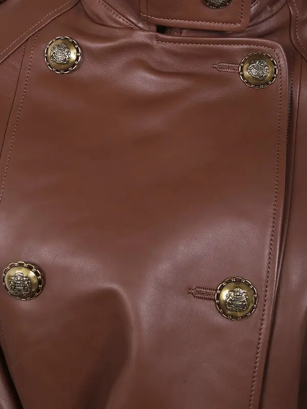 Zimmermann Hypnotic Leather Crop Trench Jacket