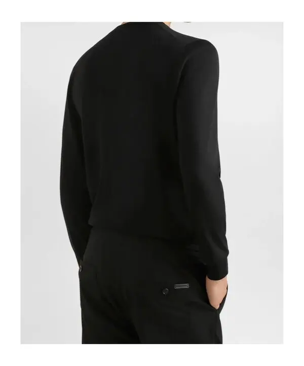 Dolce & Gabbana Crew Neck Long Sleeve Sweater - Black