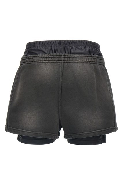 Alexander Wang Layered Elasticated-waist Shorts - Faded Black