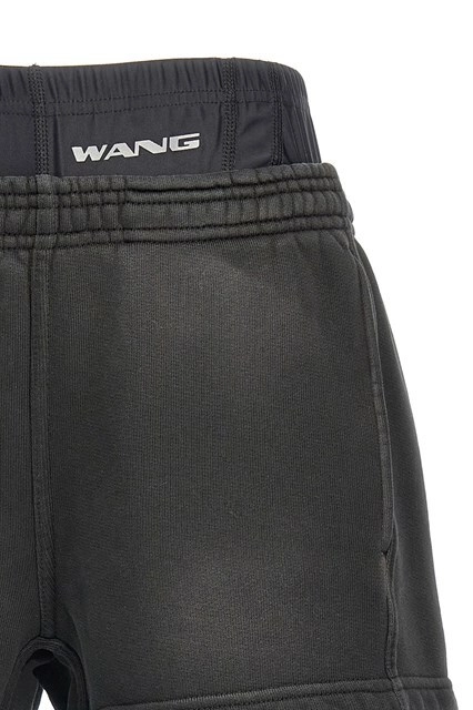 Alexander Wang Layered Elasticated-waist Shorts - Faded Black