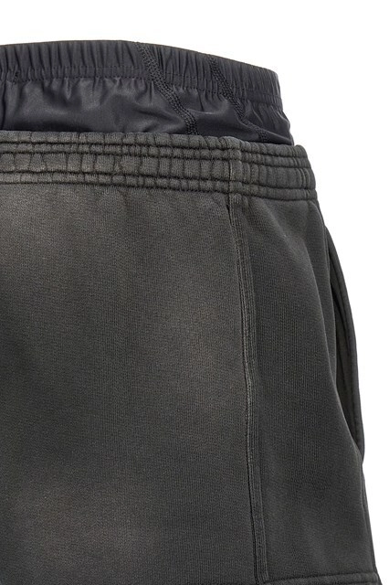 Alexander Wang Layered Elasticated-waist Shorts - Faded Black