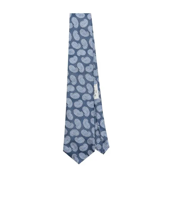 Etro Pattern Jacquard Pointed-tip Tie - Blue