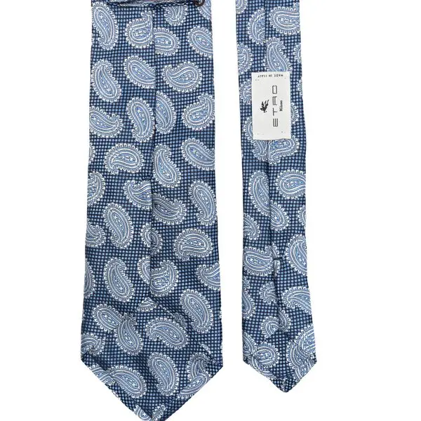 Etro Pattern Jacquard Pointed-tip Tie - Blue