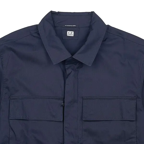 C.P. COMPANY Logo-embroidered Cotton Shirt - Black