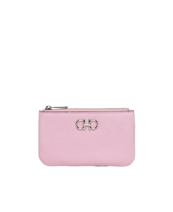 FERRAGAMO Gancini Zipper Key Chain - Pink