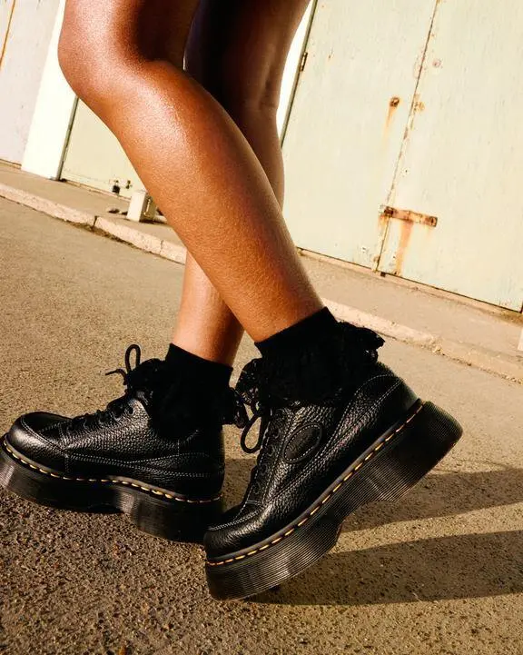 Dr. Martens Buzz 5-eye Milled Nappa Leather Platform Shoes