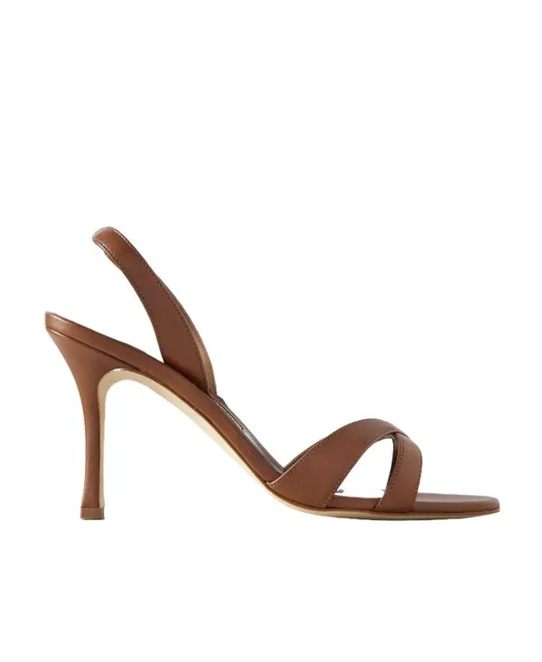 Manolo Blahnik Callasli High-heeled Sandals - Brown