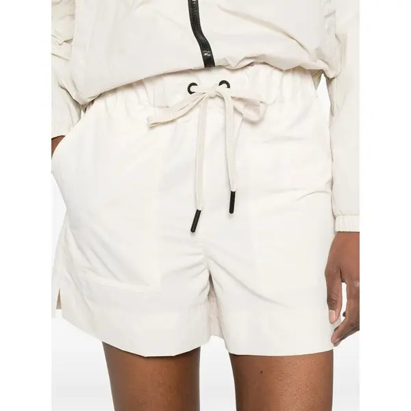 Moncler Elasticated Logo Shorts - Cream