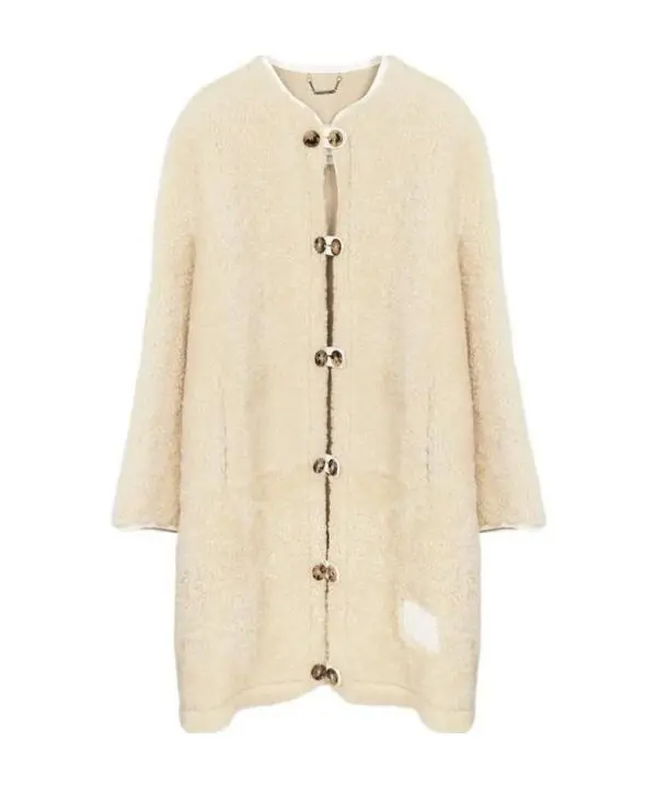 Chloé Single-breasted Shearling Coat
