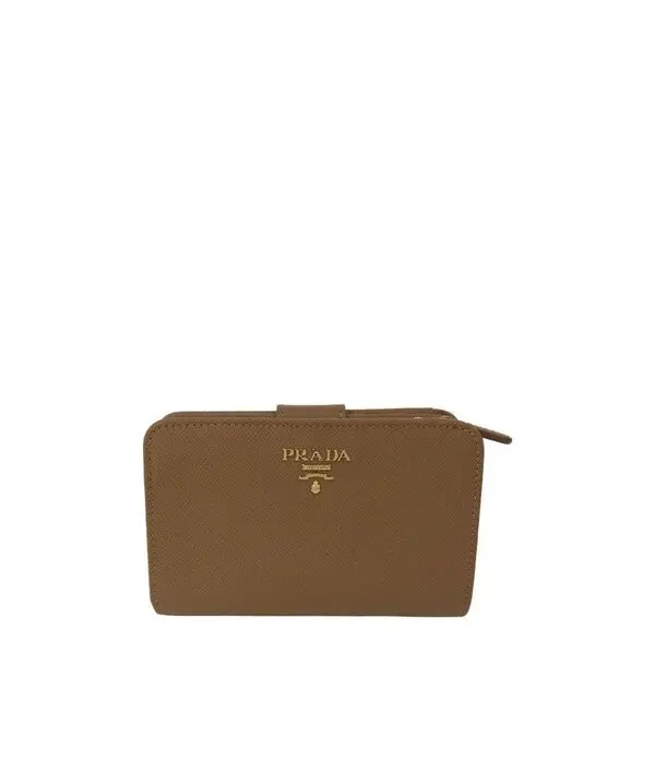Prada Logo Embossed Wallet