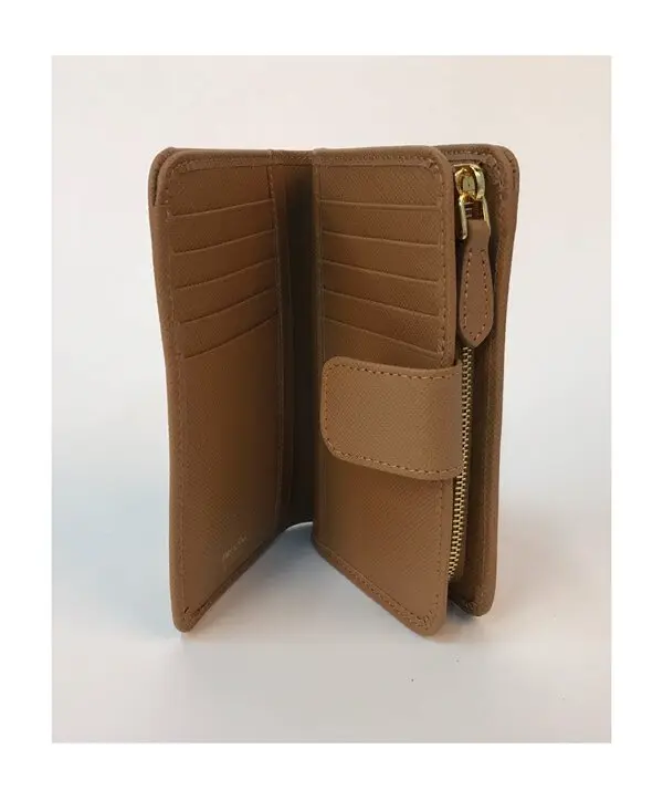 Prada Logo Embossed Wallet