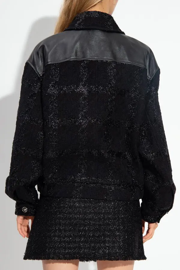 Versace Long-sleeved Leather Jacket With Medusa Head Detail
