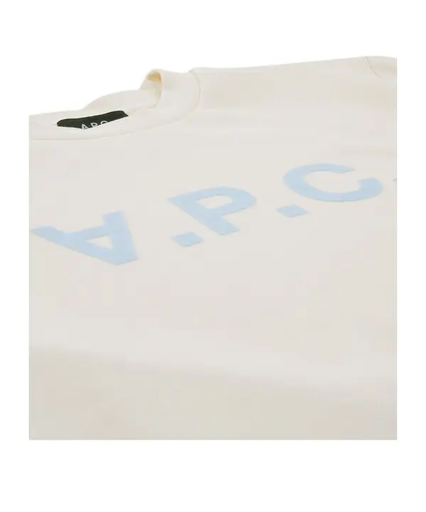 A.p.c. Logo-print Crewneck Sweater - Ecru