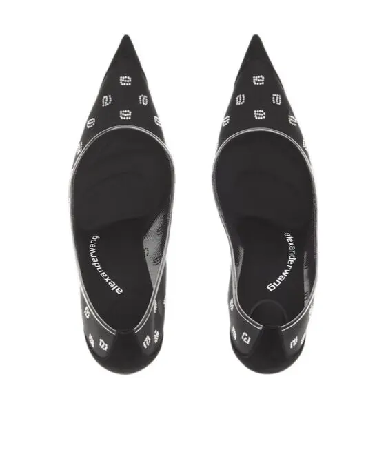 Alexander Wang All-over Motif Embellished Pointed-toe Pumps