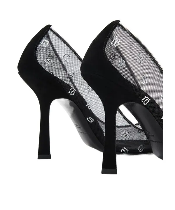 Alexander Wang All-over Motif Embellished Pointed-toe Pumps