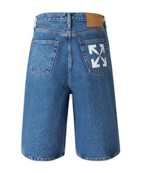 Off-White Arrows Denim Shorts - Blue