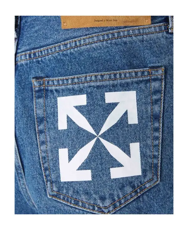 Off-White Arrows Denim Shorts - Blue