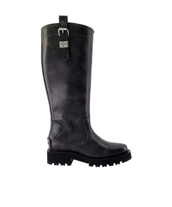 GANNI High Boots - Black