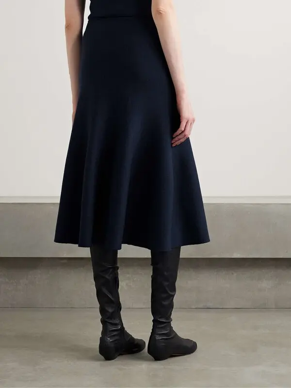 Khaite Peplum-hem Knitted Skirt