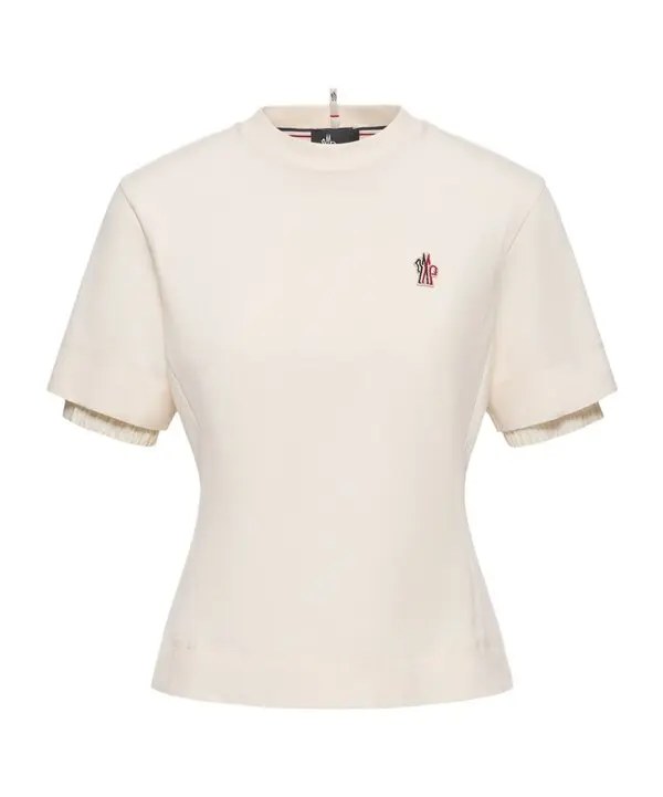 Moncler Logo Patch Crewneck T-shirt - White