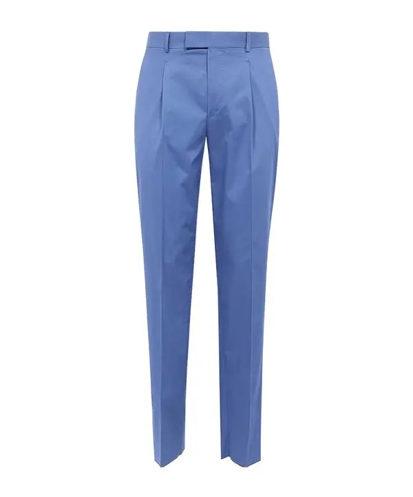 Zegna Pleated Casual Trousers - Blue