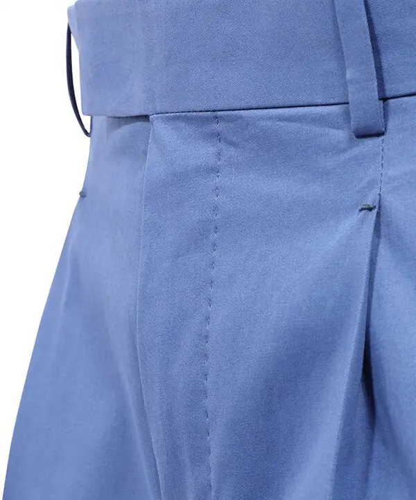 Zegna Pleated Casual Trousers - Blue
