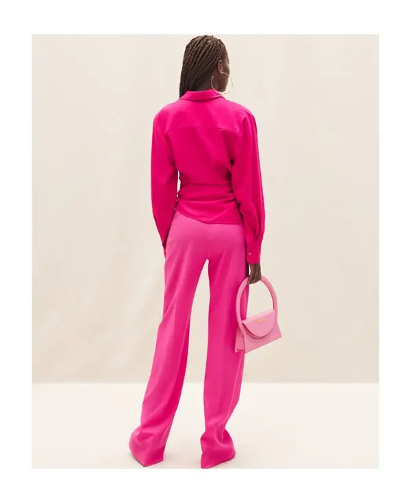 Jacquemus Bahia Knot-detail Shirt - Pink