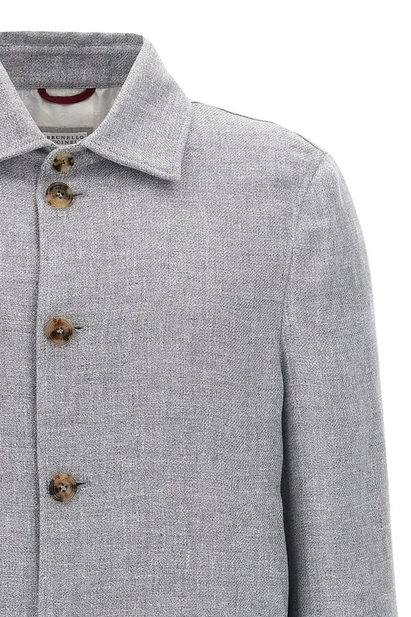 Brunello Cucinelli Long Sleeve Button-up Jacket