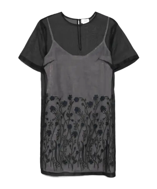P.a.r.o.s.h Embroidered Floral Midi Dress