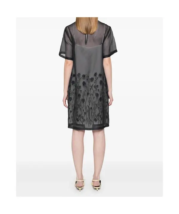 P.a.r.o.s.h Embroidered Floral Midi Dress