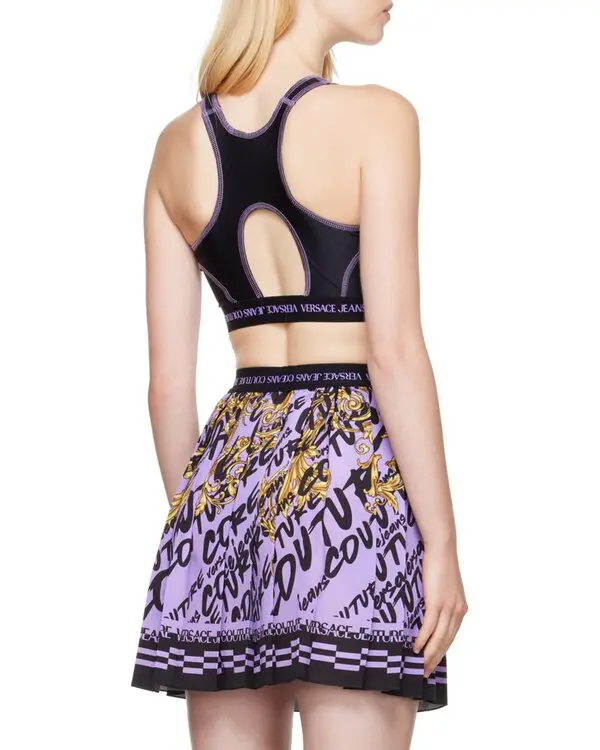 Versace Logo Band Cropped Top