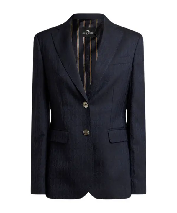 Etro Paisley Pattern Blazer - Black