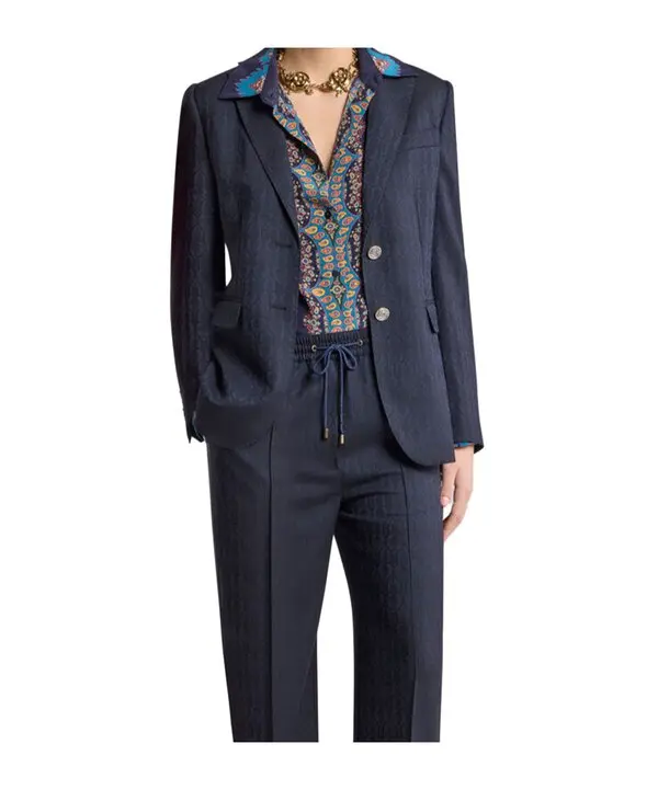Etro Paisley Pattern Blazer - Black