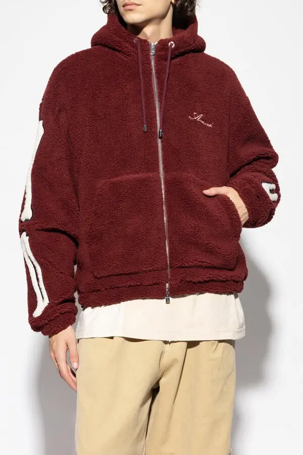 Amiri Bone Detail Zip-up Hoodie