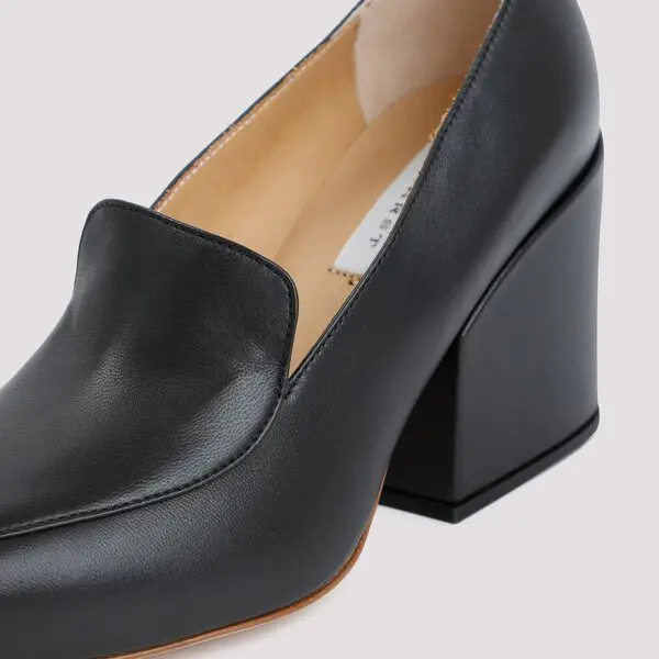 Gabriela Hearst Block Heel Pointed Toe Leather Pumps