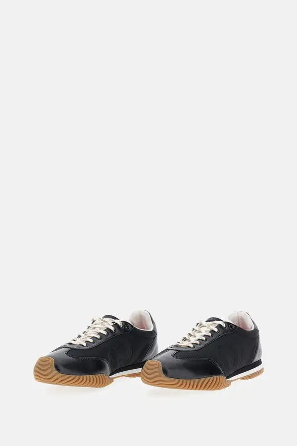 Stella McCartney Round Toe Lace-up Low-top Sneakers - Black