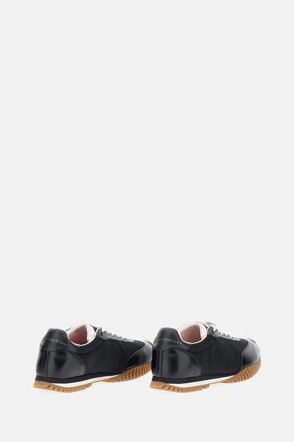 Stella McCartney Round Toe Lace-up Low-top Sneakers - Black