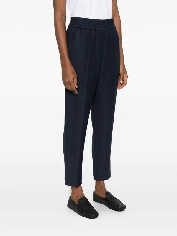 Brunello Cucinelli Fluid Twill Baggy Pull-on Trousers