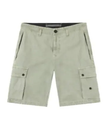 Stone Island Cargo Shorts With Compass Badge - Sage