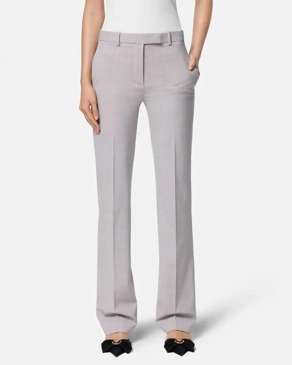 Versace Tailored Straight-leg Trousers With Medusa '95 Hardware