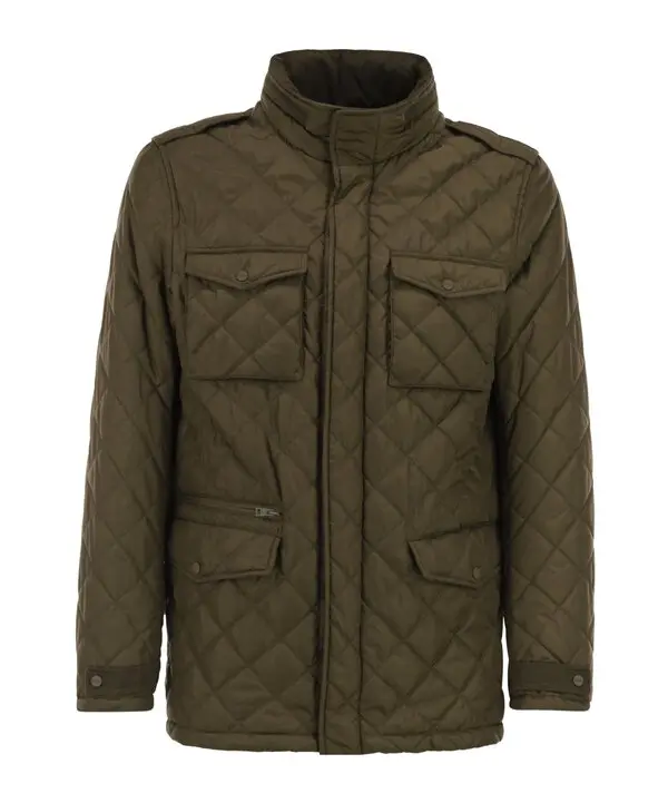 Herno Diamond Quilted Long-sleeved Jacket