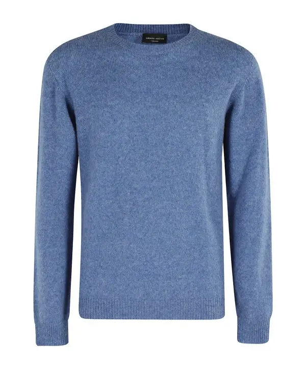 ROBERTO COLLINA Crew Neck Long Sleeve Sweater - Blue