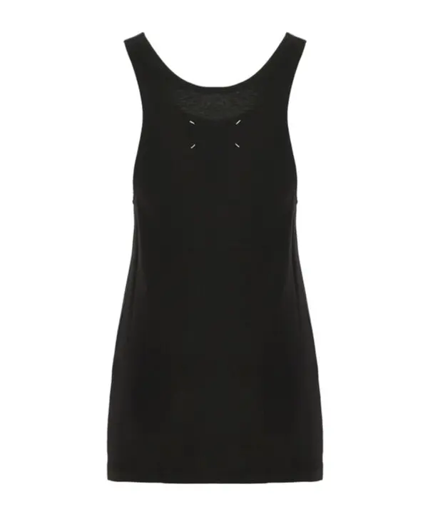 MAISON MARGIELA Logo Print Tank Top - Black