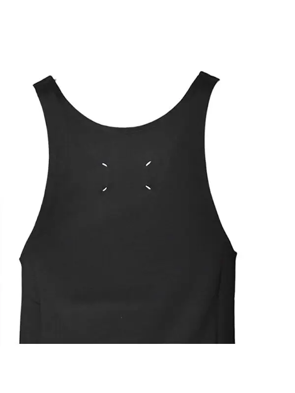 MAISON MARGIELA Logo Print Tank Top - Black