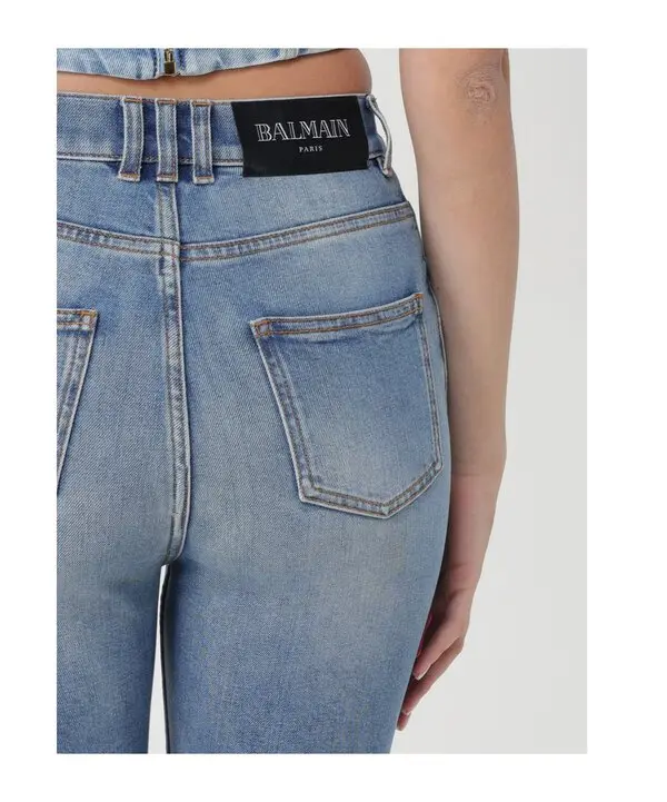 Balmain Logo-patch Tapered Jeans