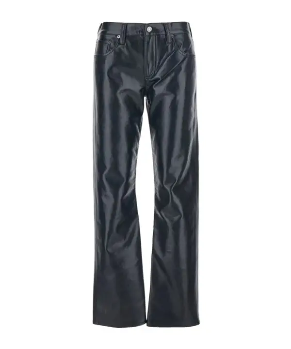 AGOLDE Leather-blend Straight-leg Pants
