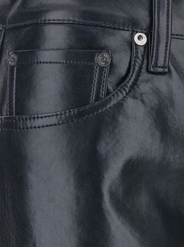 AGOLDE Leather-blend Straight-leg Pants